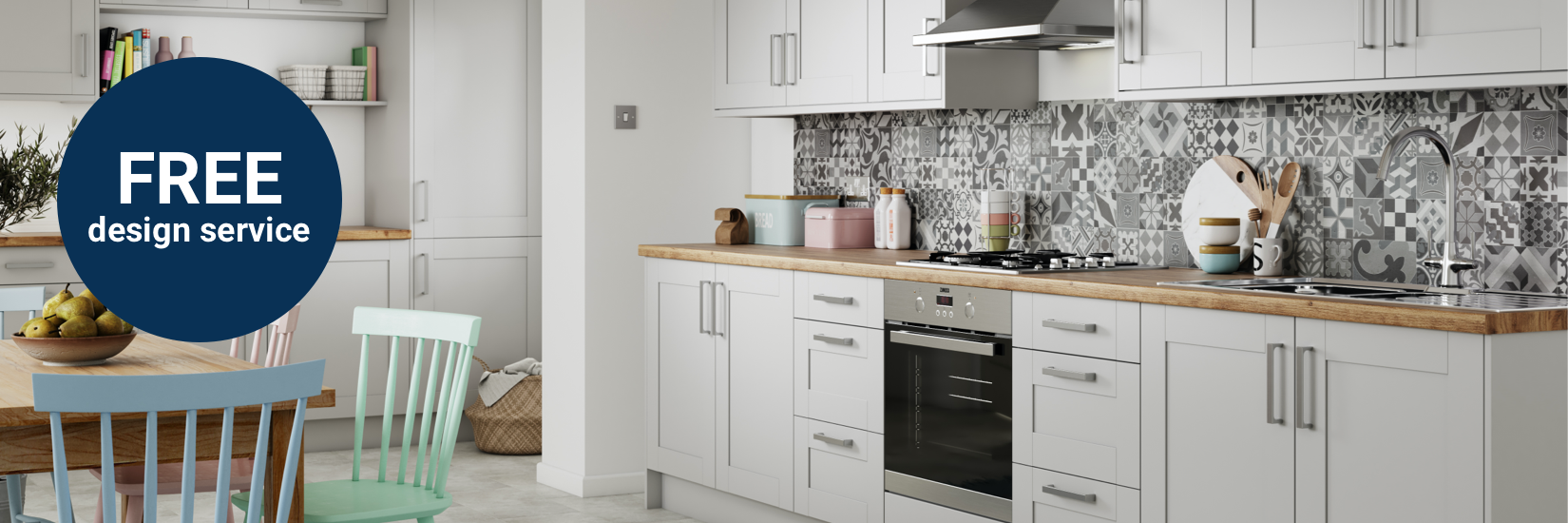 Ohio Grey Shaker Kitchen Units | Wickes Lifestyle Kitchens