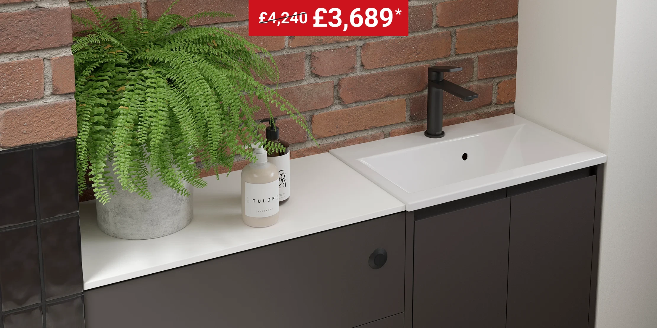 Brick Lane | Wickes Bespoke Bathrooms | Wickes.co.uk | Wickes.co.uk