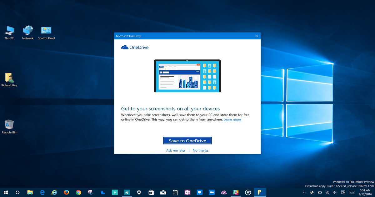 Cloud Storage | Save your screenshots in the cloud with OneDrive