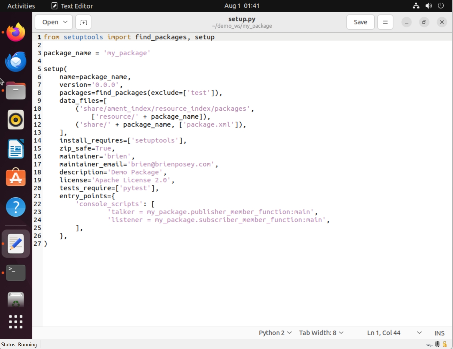 How To Build Your First ROS Application