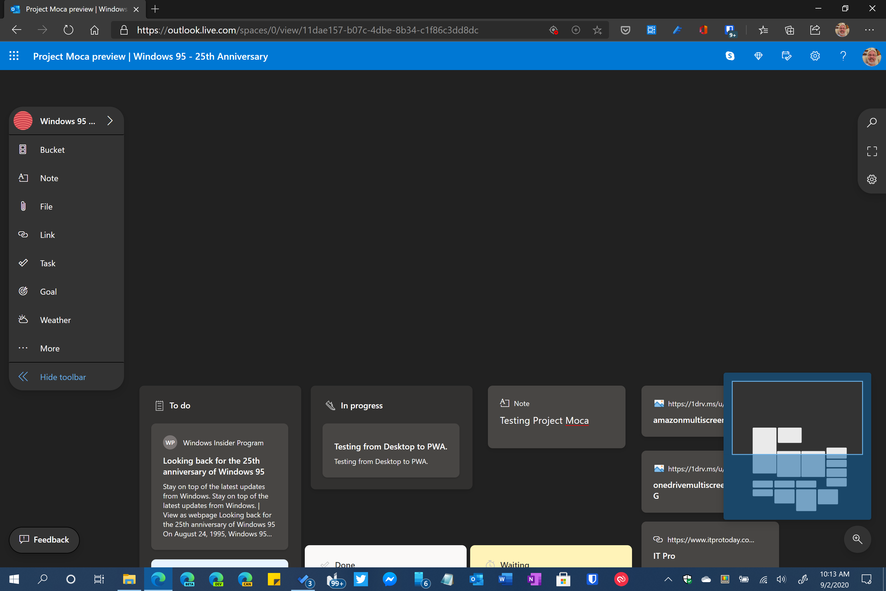 Using Microsoft's Project Moca to Organize and Track Projects