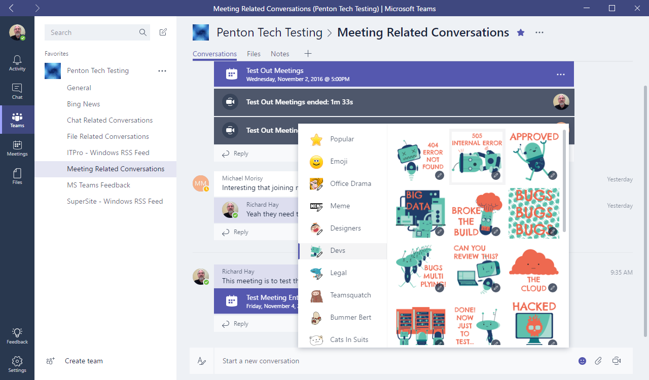 Checking out the Microsoft Teams Desktop Interface
