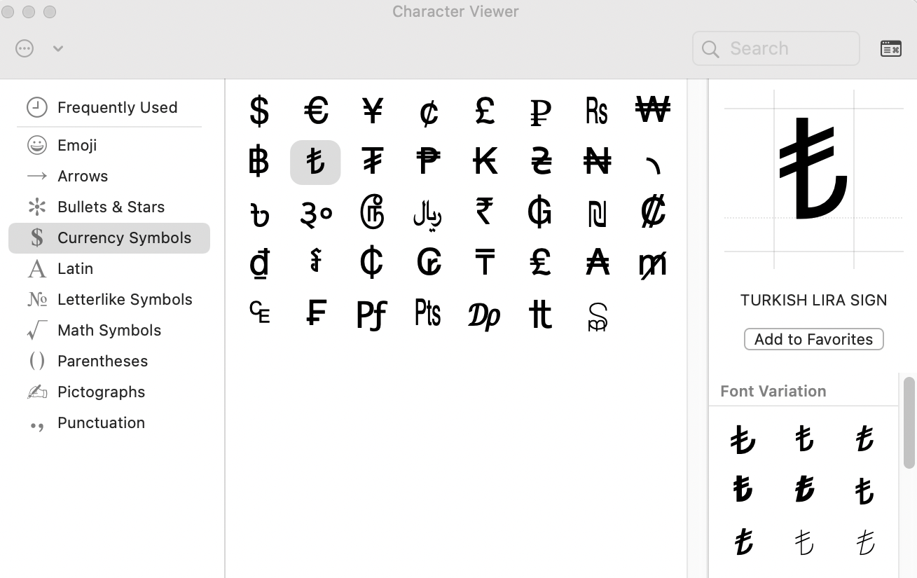 How to Type the Turkish Lira Symbol (₺)