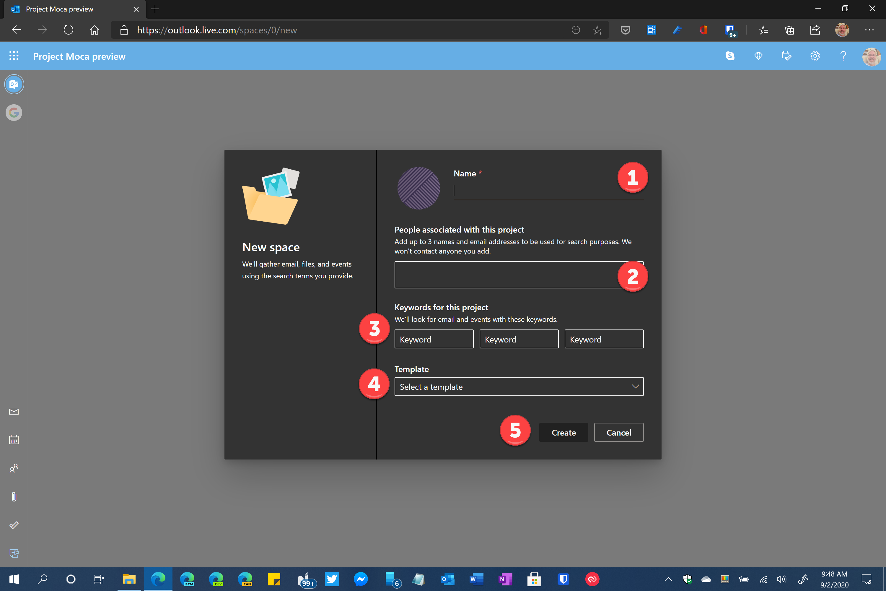 Using Microsoft's Project Moca to Organize and Track Projects