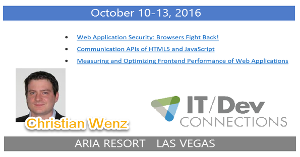 IT/Dev Connections 2016 Speaker Highlight: Christian Wenz
