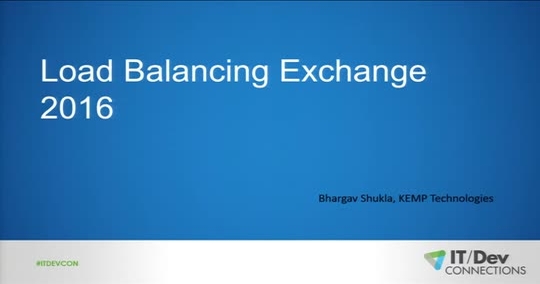 Load-Balancing Exchange 2016