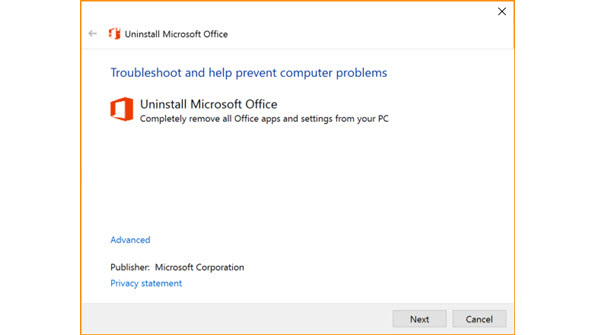 Uninstall Office 2016, Office 2013, or Office 365 Using the Easy Fix Tool
