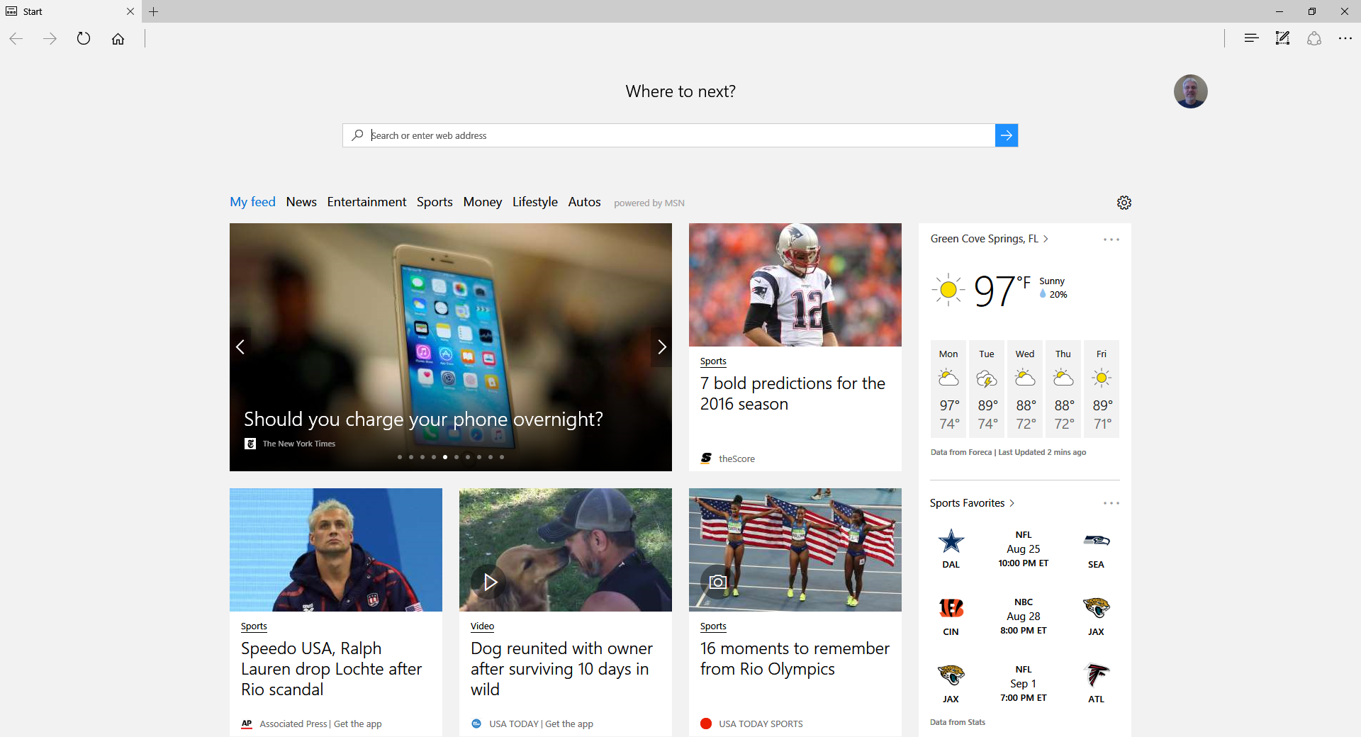 Windows 10 | Personlize what you see when starting up Microsoft Edge
