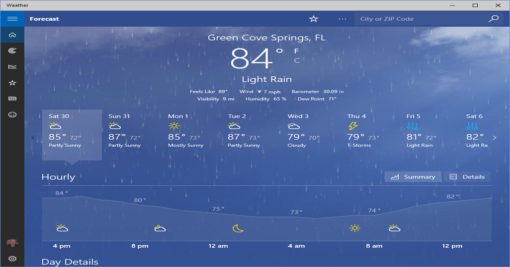 Gallery: Universal Windows Platform Weather App on Windows 10 Desktop