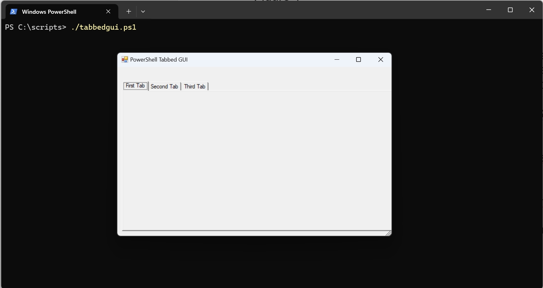 How To Create a Tabbed GUI Interface in PowerShell