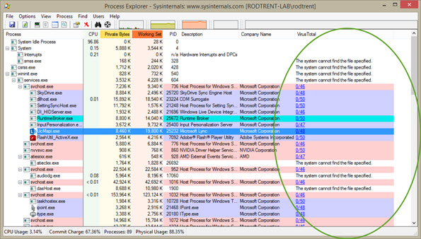 Process Explorer v16.0 Integrates VirusTotal
