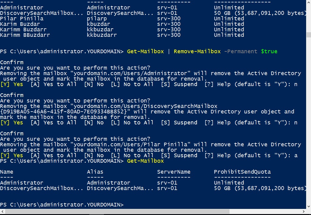 How to Permanently Delete All User Mailboxes in MS Exchange Server