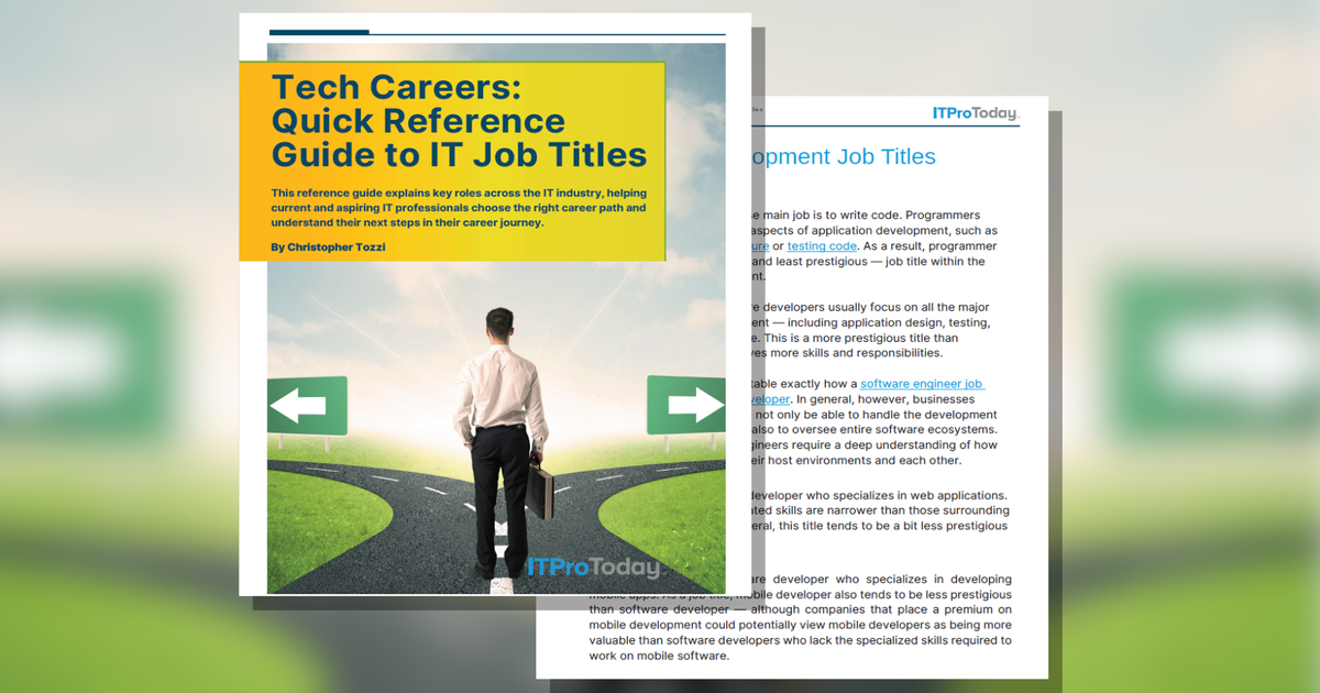 Tech Careers: Quick Reference Guide to IT Job Titles