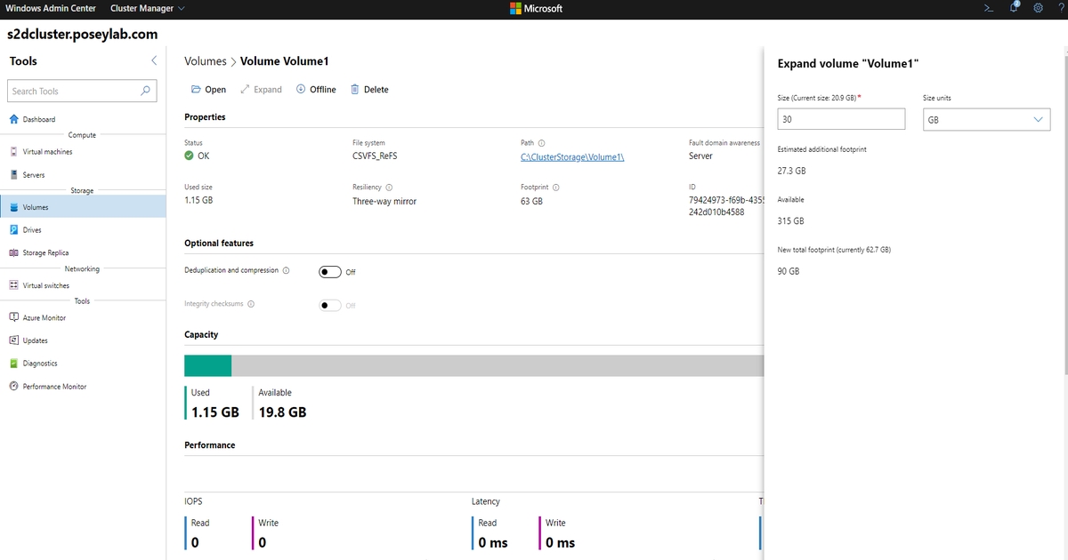 How to Expand Microsoft Storage Spaces Direct Volumes