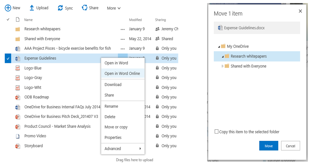 Gallery: OneDrive For Business Web Interface Updates