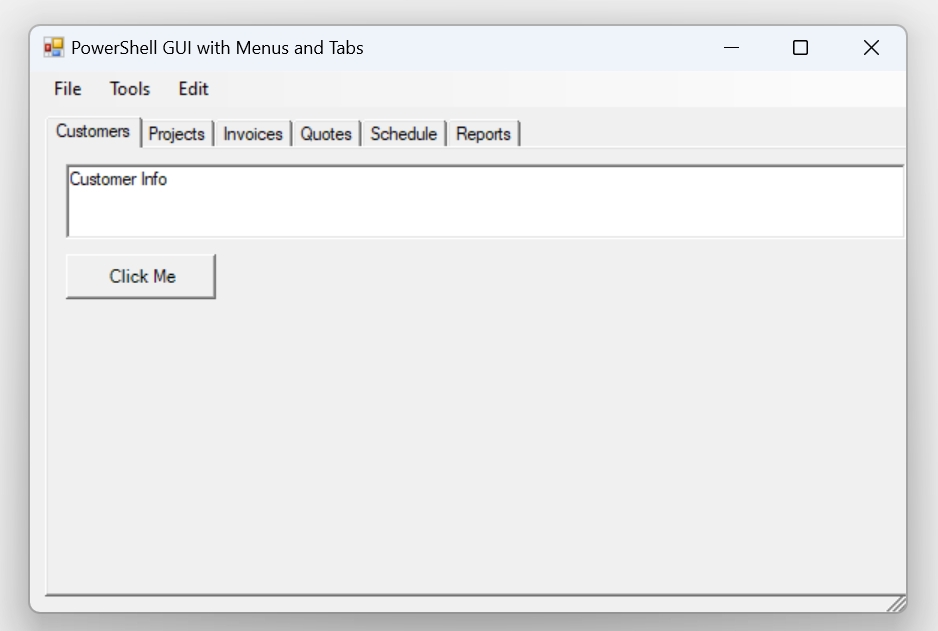 How To Create a Tabbed GUI Interface in PowerShell