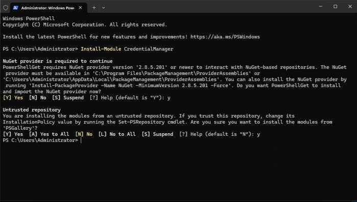 Secure Powershell Credentials Via Windows Credential Manager