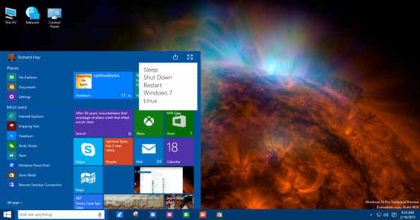 Windows 10 Power Menu Idea and Mockup