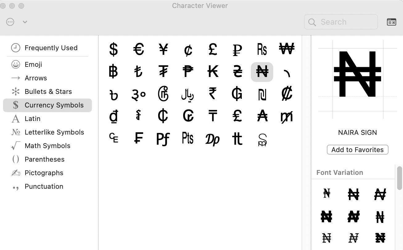 How to Type the Naira Symbol (₦)