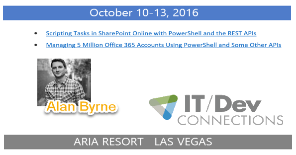 IT/Dev Connections 2016 Speaker Highlight: Alan Byrne
