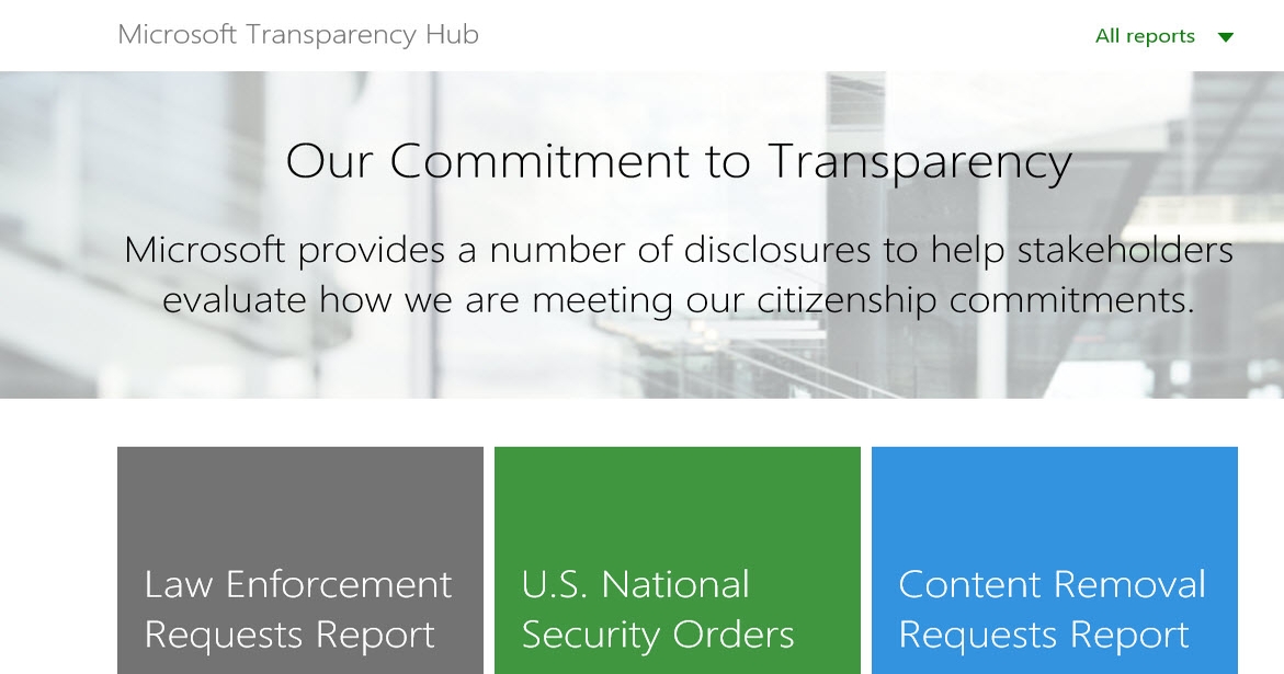 Microsoft Opens Up on Gov’t Data Requests in New Transparency Hub