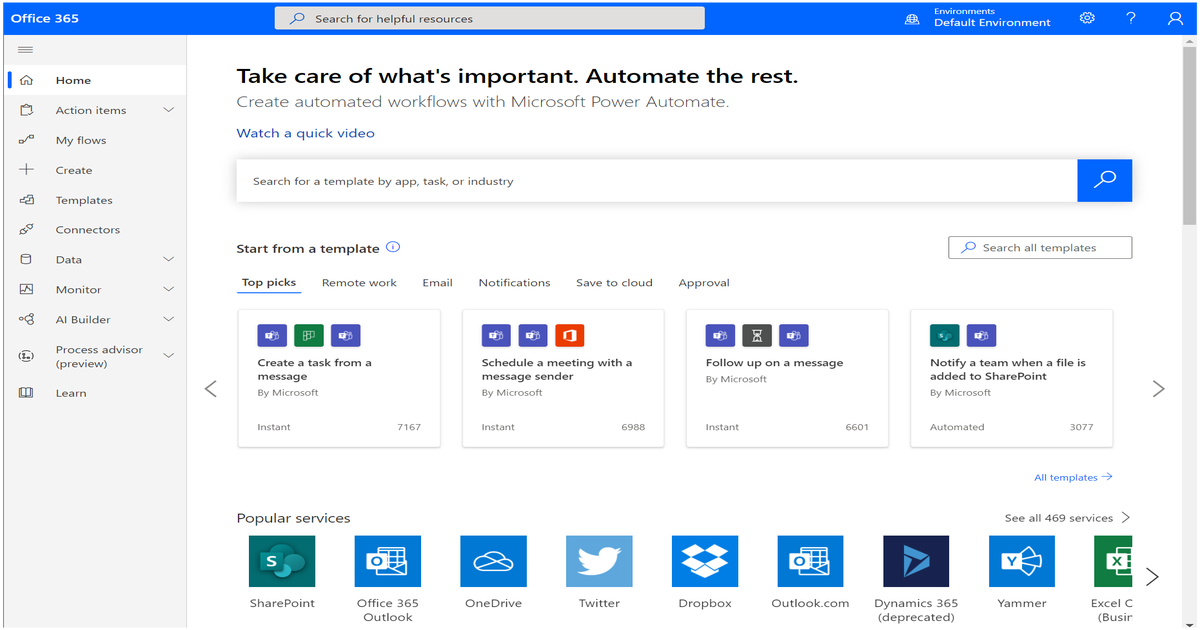Automating Processes Using Power Automate Desktop and Cloud