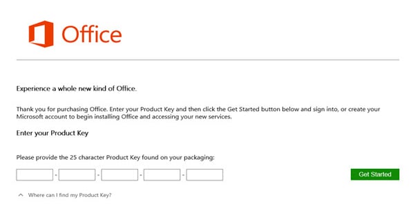 Install Office from the Cloud Using Just your Product Key