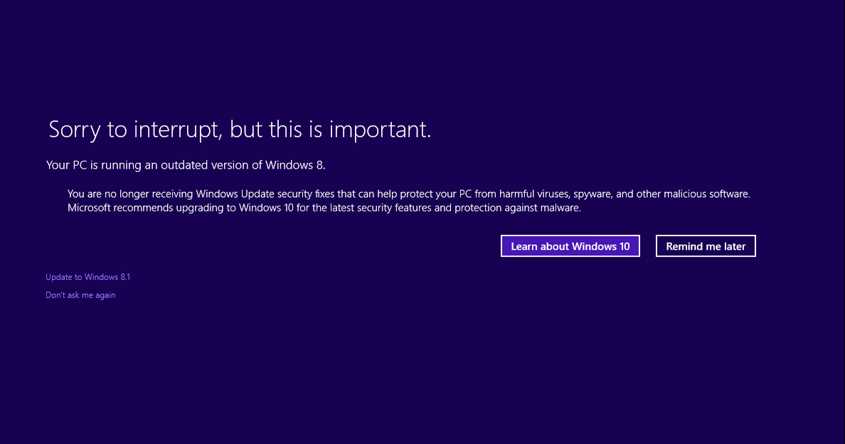 Enhanced Windows Upgrade Messages Give Nod to Windows 10