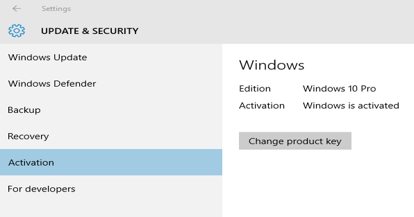 Activation in Windows 10 | The upgrade is called digital entitlement