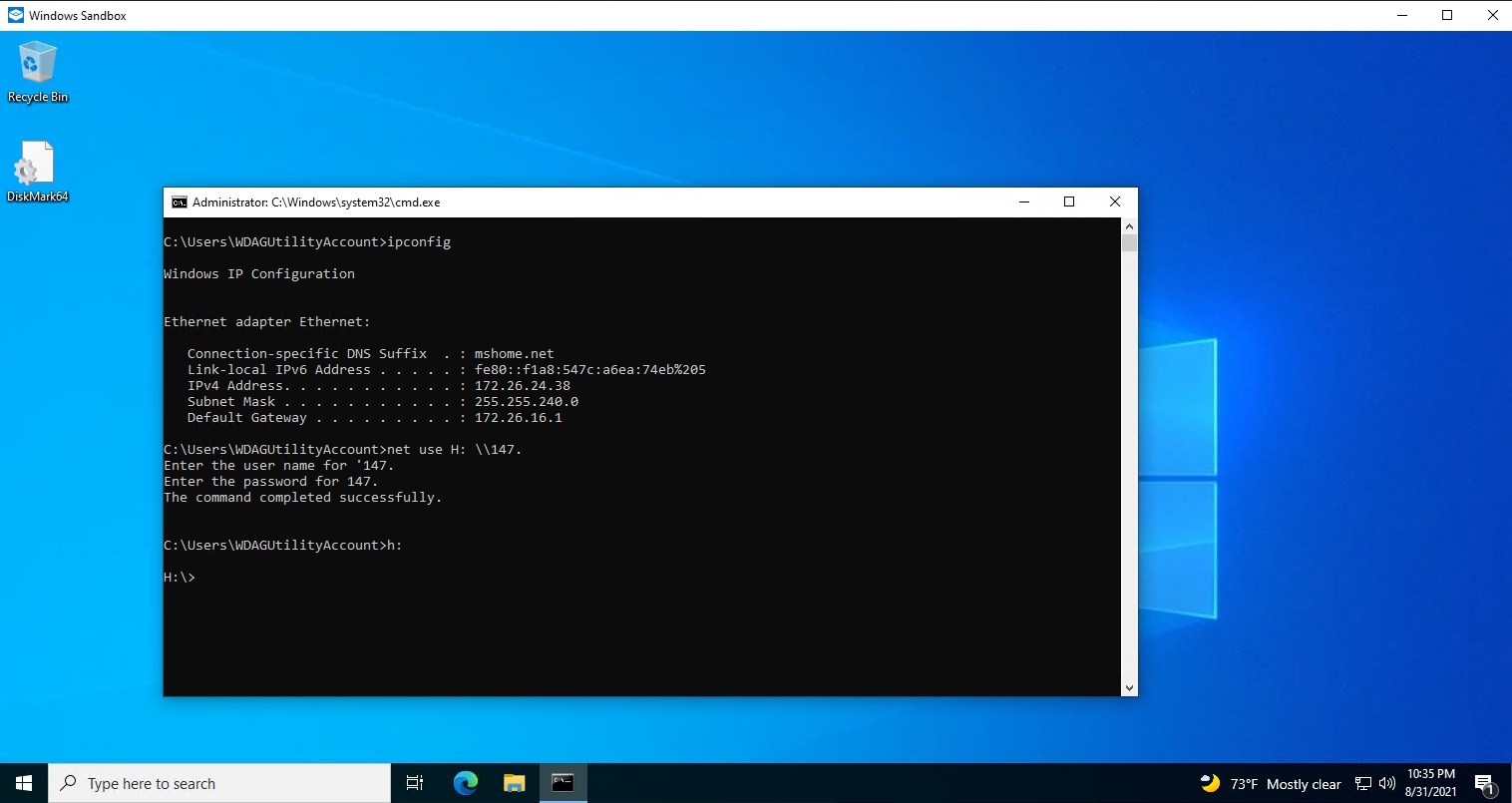 Using Windows 10 Sandbox to Test Potentially Malicious Applications