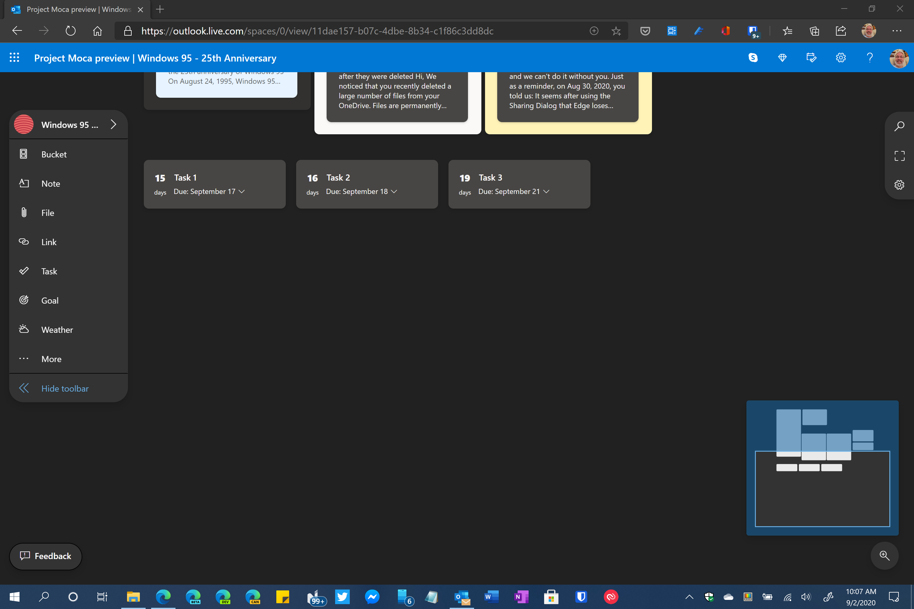 Using Microsoft's Project Moca to Organize and Track Projects