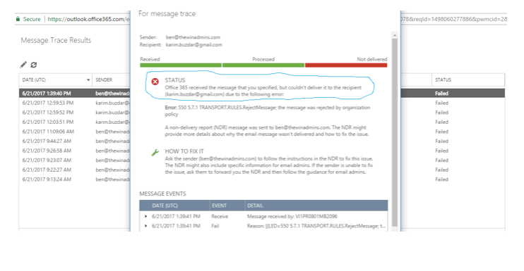 How to Track Email Messages with Message Trace in Exchange Online ...