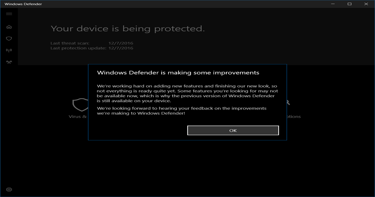 Security | Windows Defender will get a UI overhaul as part of the ...