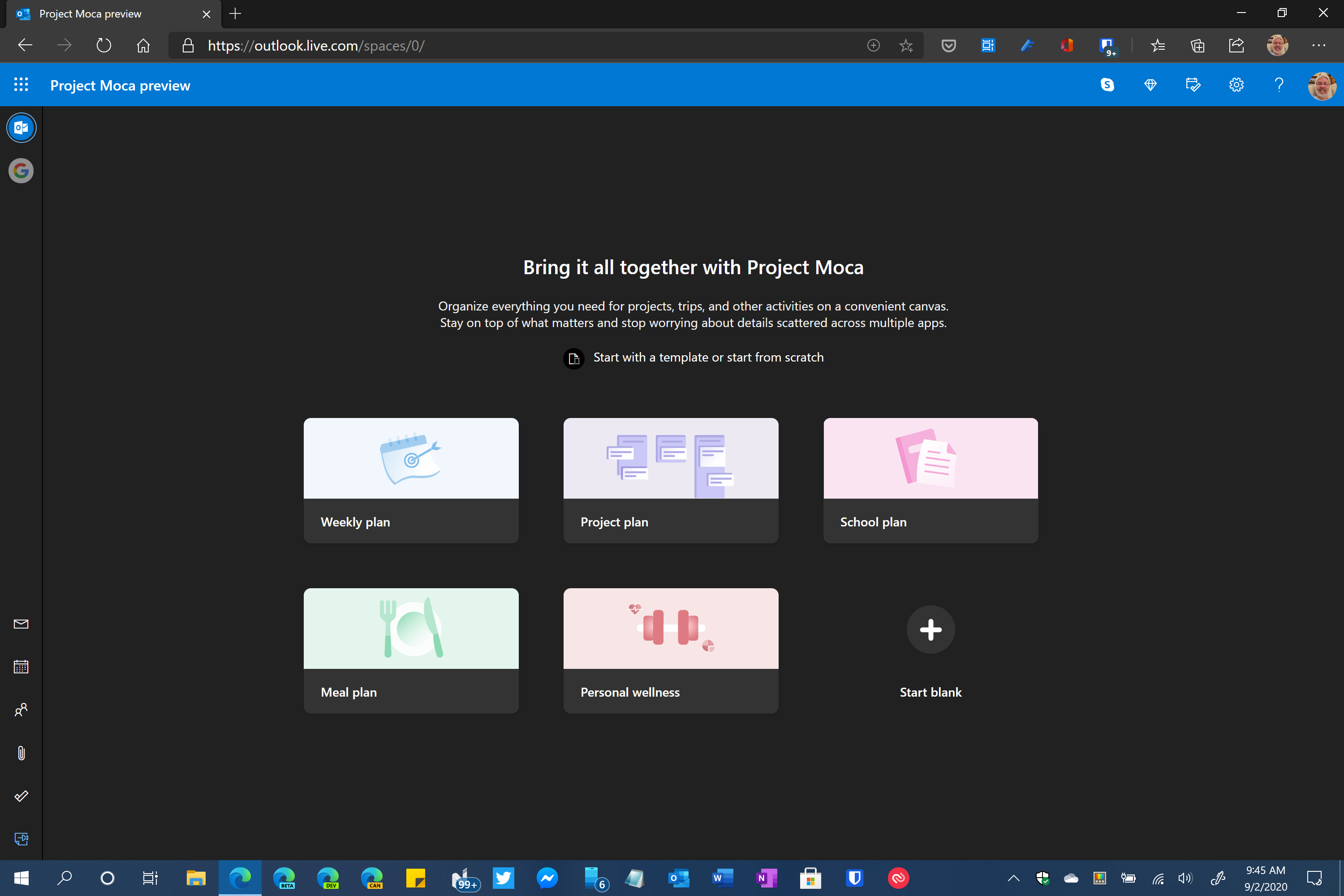 Using Microsoft's Project Moca to Organize and Track Projects