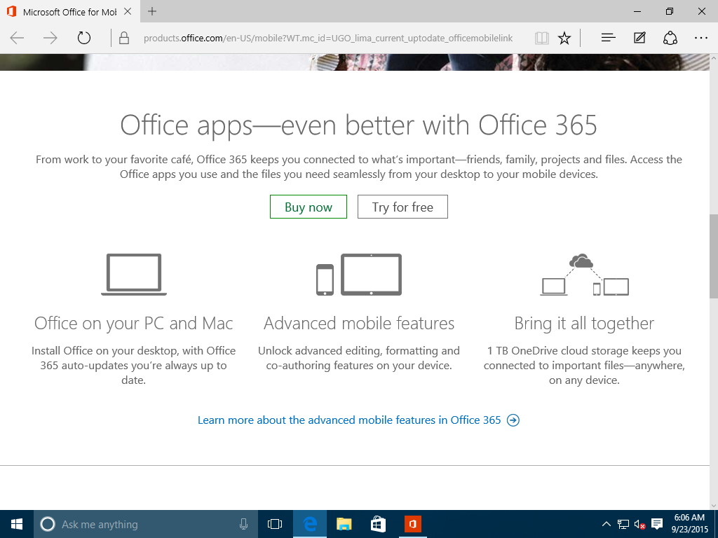 Microsoft Office 365 Personal available for 50% off with Windows 10