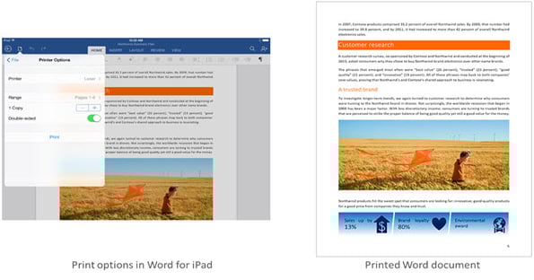 Microsoft Adds Printing Capability to Office for iPad