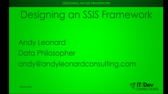 Designing an SSIS Framework