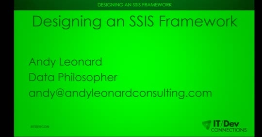 Designing an SSIS Framework