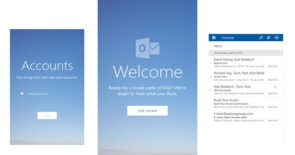A look at the new Outlook Mail app in Windows 10 Mobile (Build 10051)