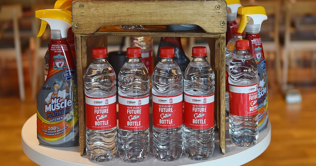 SC Johnson and Liverpool Football Club Recycle Plastic Bottles