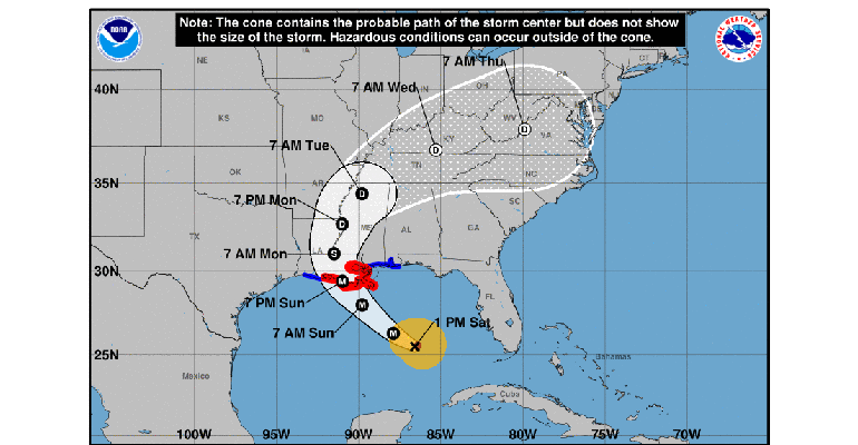 Hurricane Ida Barrels toward Gulf Coast