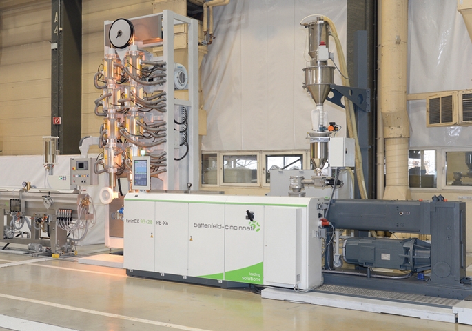 Battenfeld-cincinnati shows its most powerful cross-linked PE extrusio