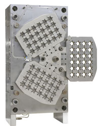 Wrap your head around this: One rotating block + two indexing platens