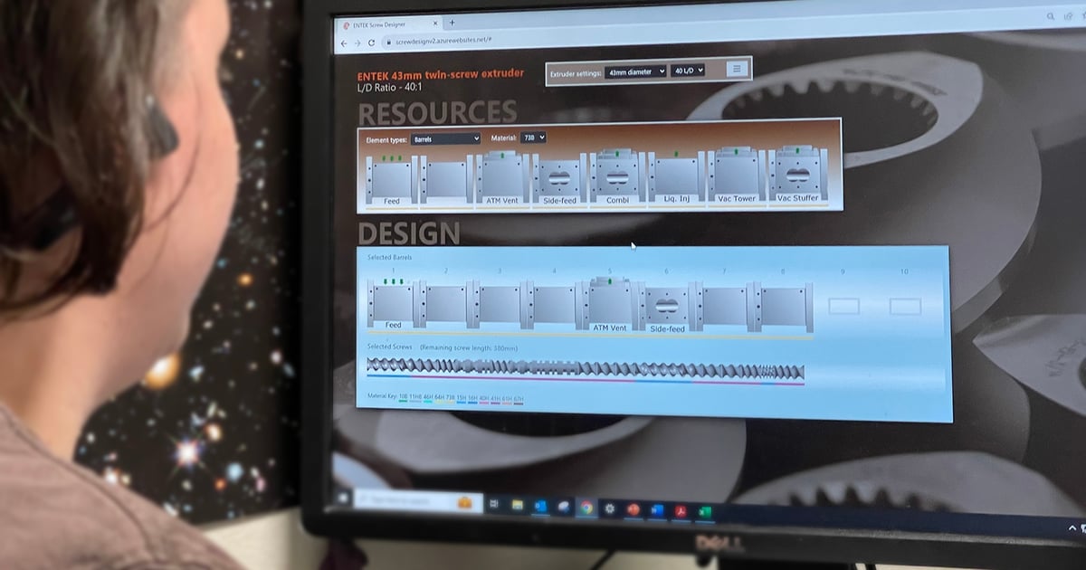 Screw Layout Designer 2.0 Released for Entek Extruders