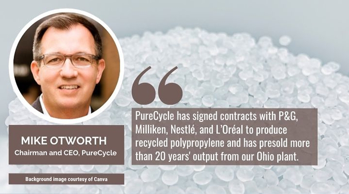 PureCycle Bullish on Ultra-Pure Recycled Polypropylene