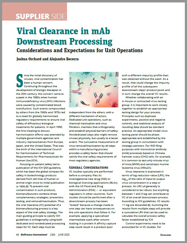Viral Clearance in mAb Downstream Processing: Considerations and ...