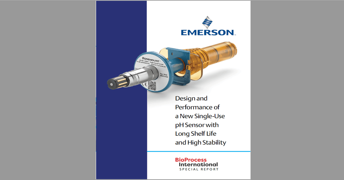 Rosemount 550pH Single-Use pH Sensor - BioProcess International