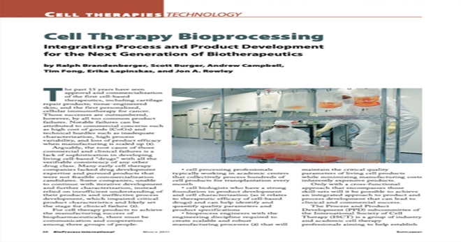 The Innovations and Importance of Cell Manufacturing - BioProcess ...