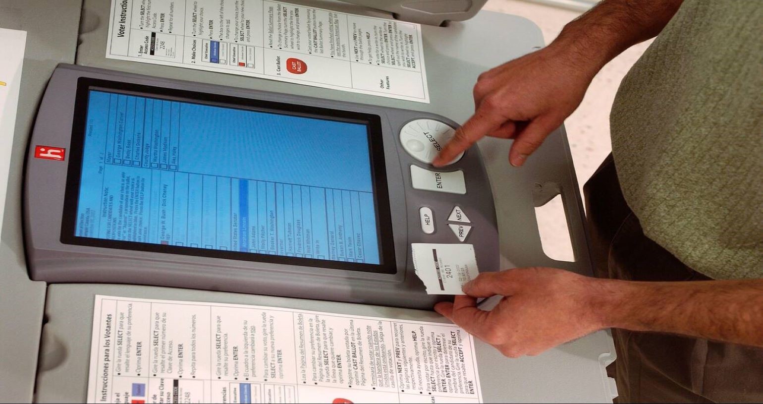 Electronic Voting Machine Wheel