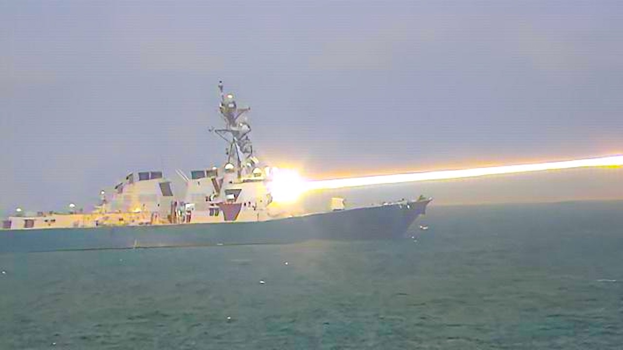 USS Preble Downs Aerial Target in HELIOS Laser Test